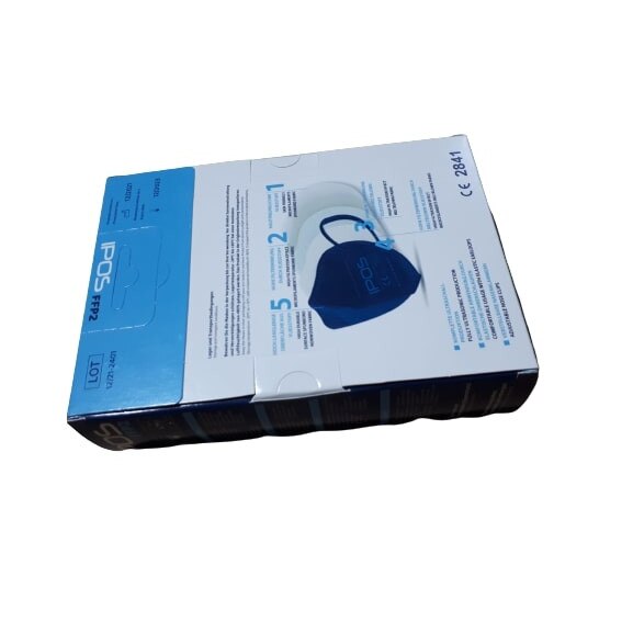 Set 10 buc Masca Protectie 5 Straturi FFP2, Albastru, Ipos - eMAG.ro