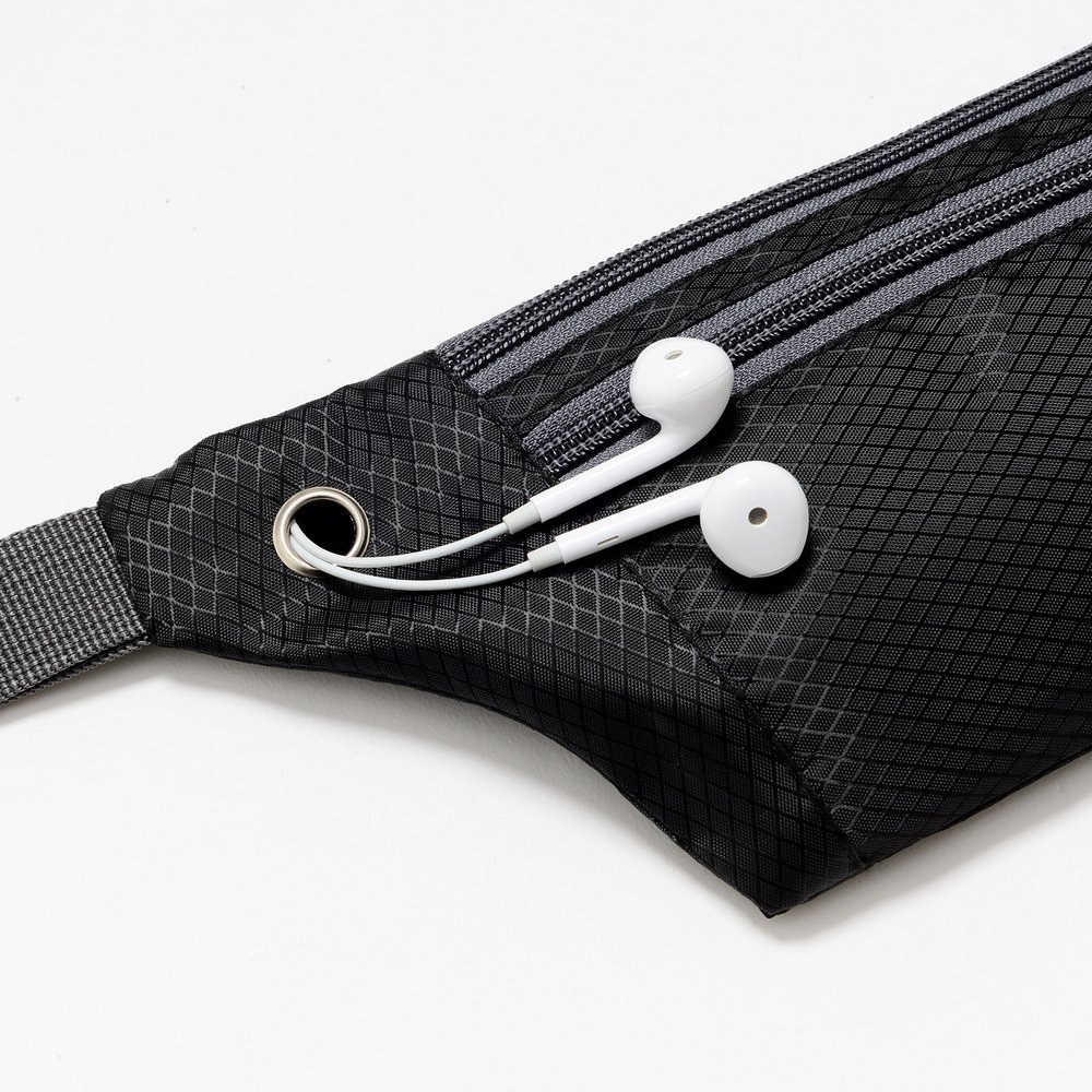 Borseta sport cu centura Ultimate Running Belt, Orificiu pentru casti ...