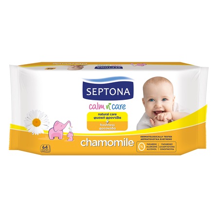Бебешки мокри кърпички Septona с лайка 64 бр - eMAG.bg