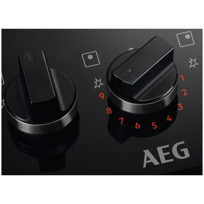 Плот за вграждане AEG HKB75450NB, Газ, 5 горелки, Вградено електрическо ...