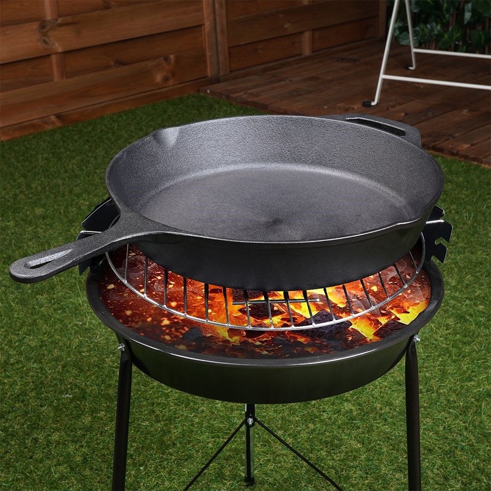 Orion kerek serpenyő, Öntöttvas, Fekete, 30 cm - eMAG.hu