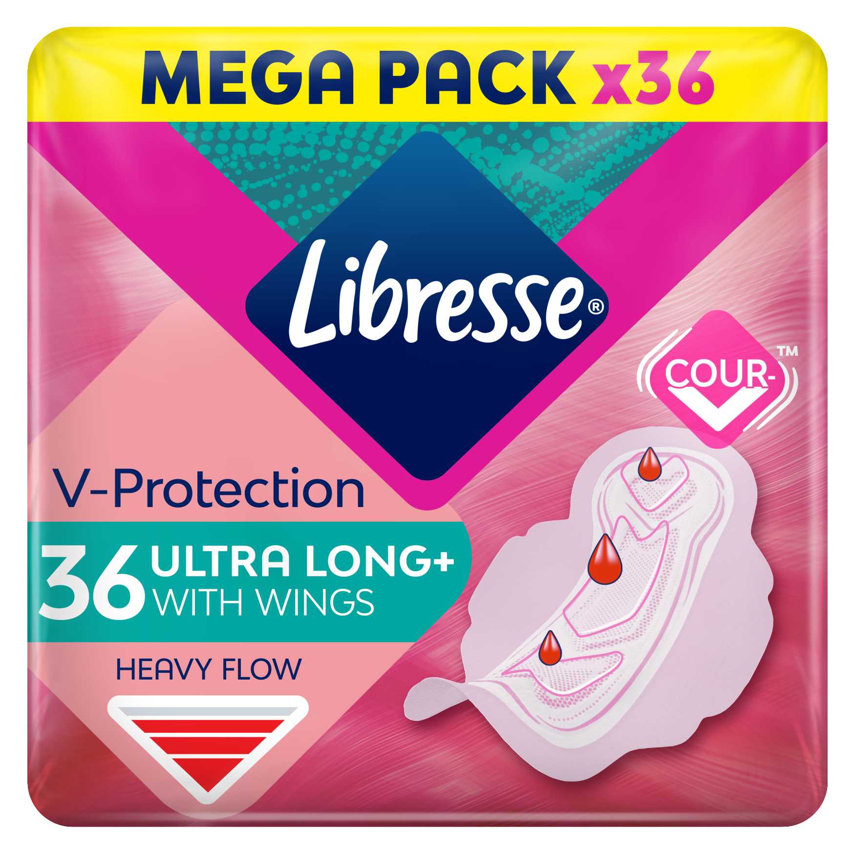 Libresse Ultra Long+ szárnyas egészségügyi betét, 36 db - eMAG.hu