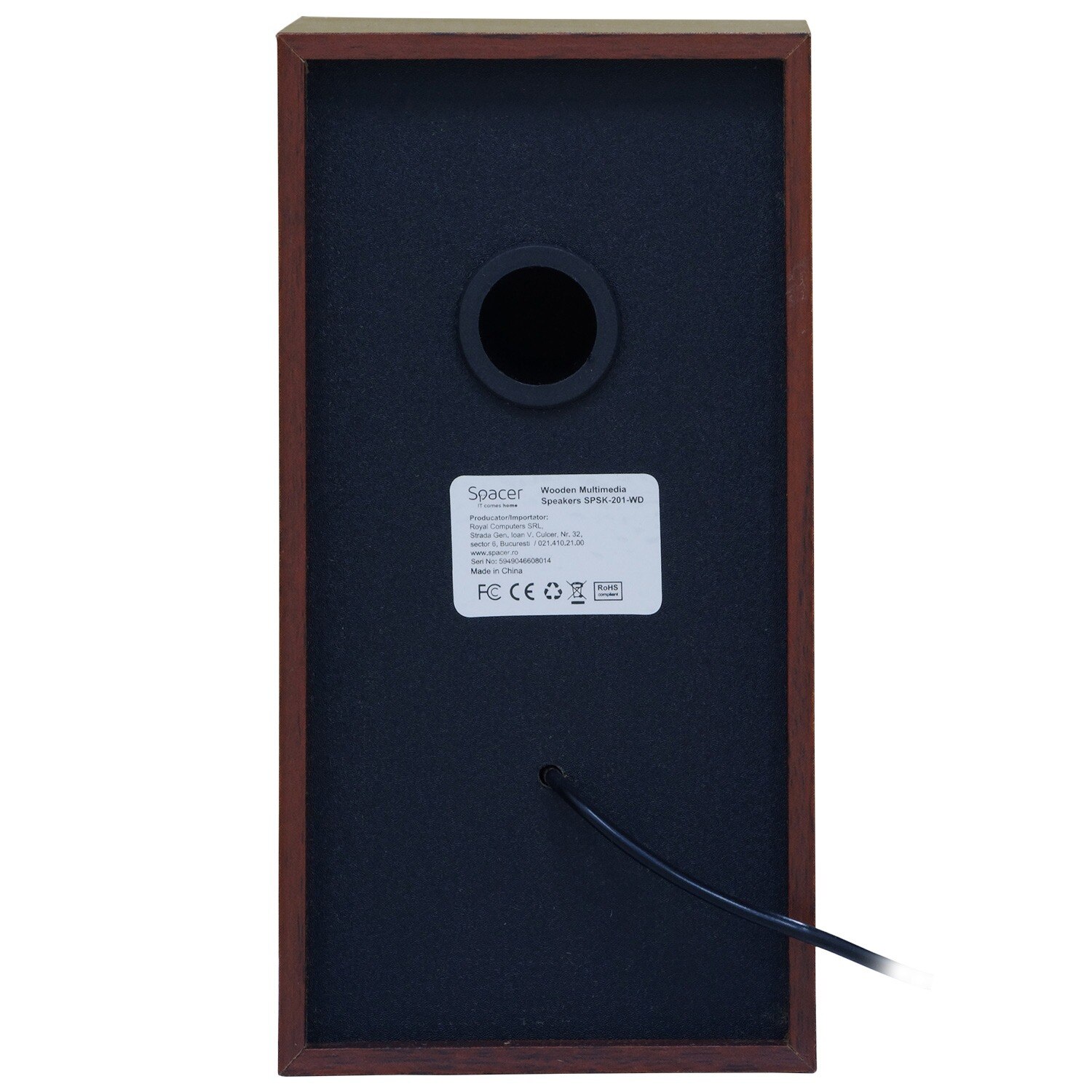 Set 2 Boxe Calculator carcasa lemn alimentare usb, jack 3.5mm 145mm ...