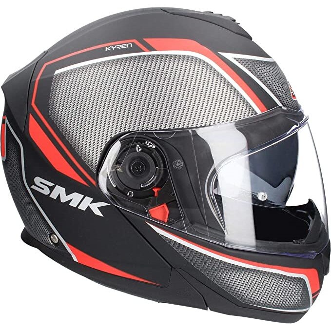 Smk Glide Kyren Сгъваема мотоциклетна каска черна/червена M - eMAG.bg