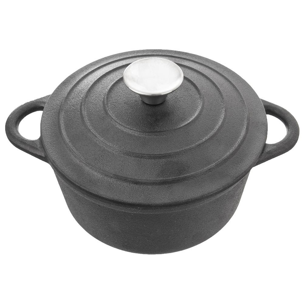 Oala din fonta cu capac, Orion, 23 cm, 4 l, Negru - eMAG.ro