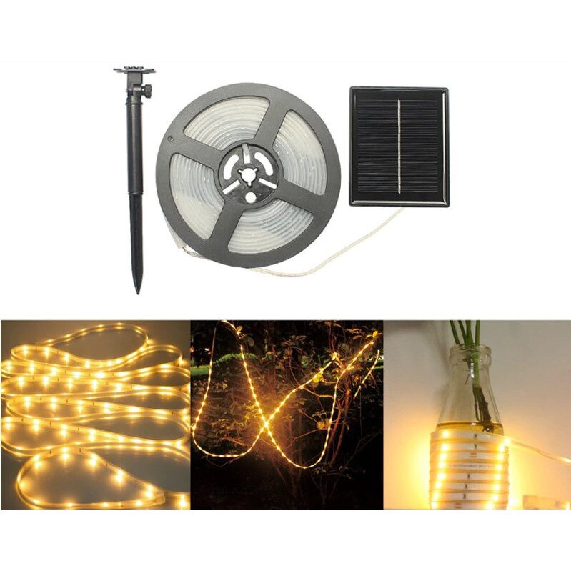 Banda LED solara, Buxton, 5 m, Alb rece - eMAG.ro