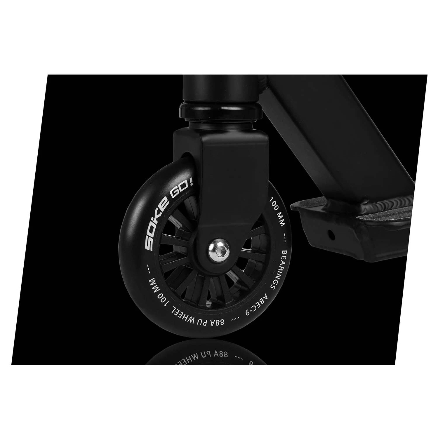 Тротинетка Soke GO Black, Устойчива конструкция, Колела 100 mm - eMAG.bg