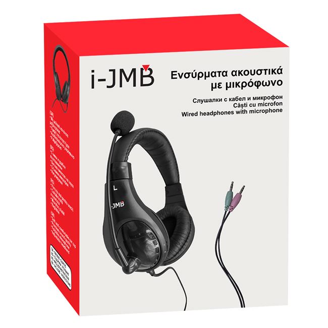 Casti audio cu fir, microfon pliabil reglabil, lungime cablu 2m - eMAG.ro