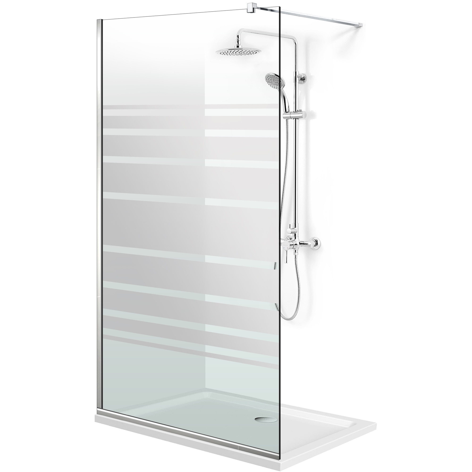 Paravan dus walk-in Aqua Roy ® full Inox, model MULTILINE incolor ...