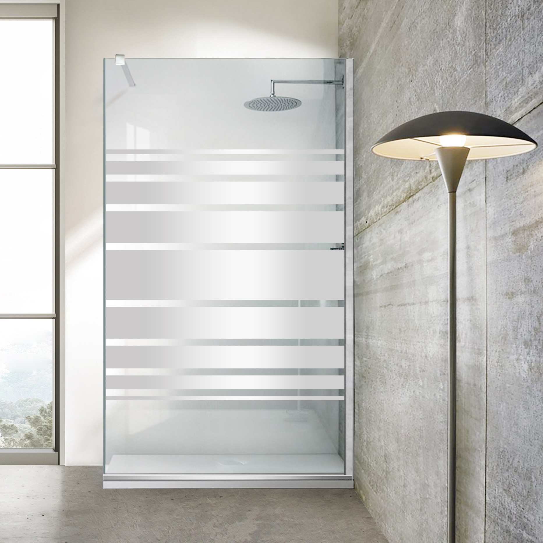 Paravan dus walk-in Aqua Roy® Inox, model Multiline incolor, feronerie ...