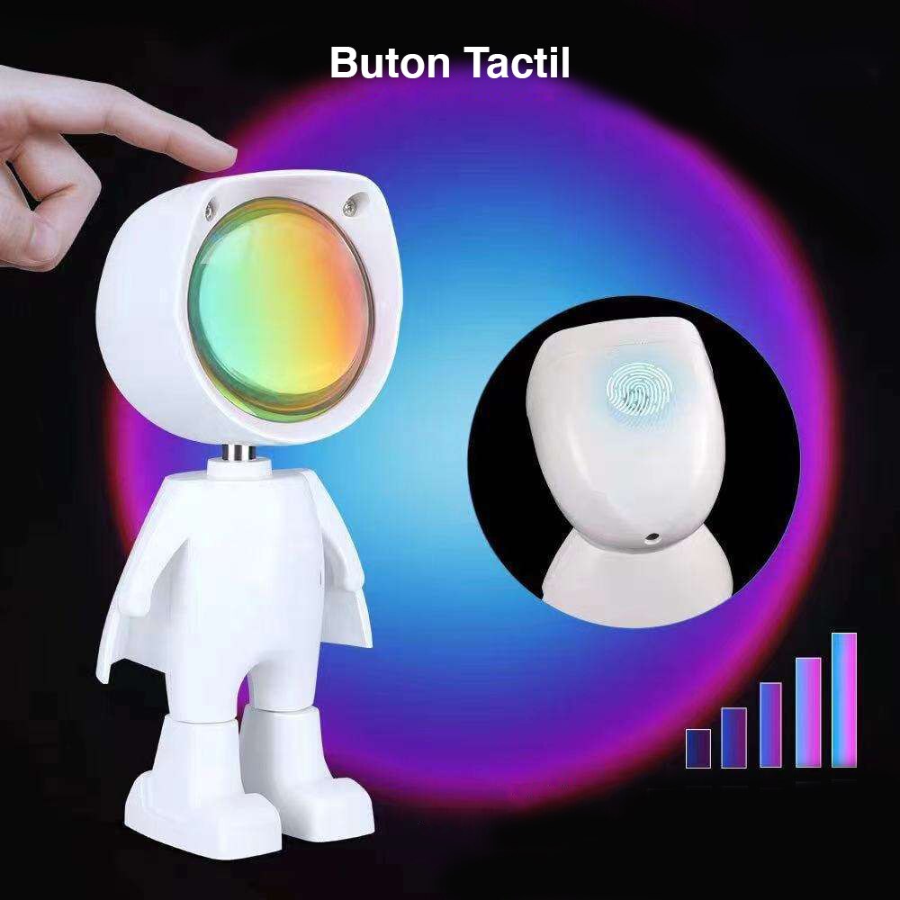 Lampa led cu proiectie apus de soare robotel cu cap magnetic, inaltime ...