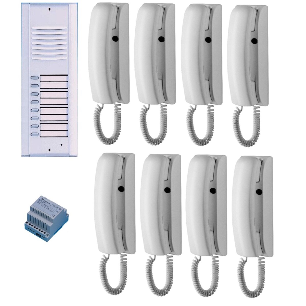 Kit interfon audio, Farfisa, pentru 8 familii, tip telefon intern ...