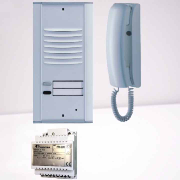 Kit interfon audio, Farfisa, pentru 1 familie, tip telefon intern ...