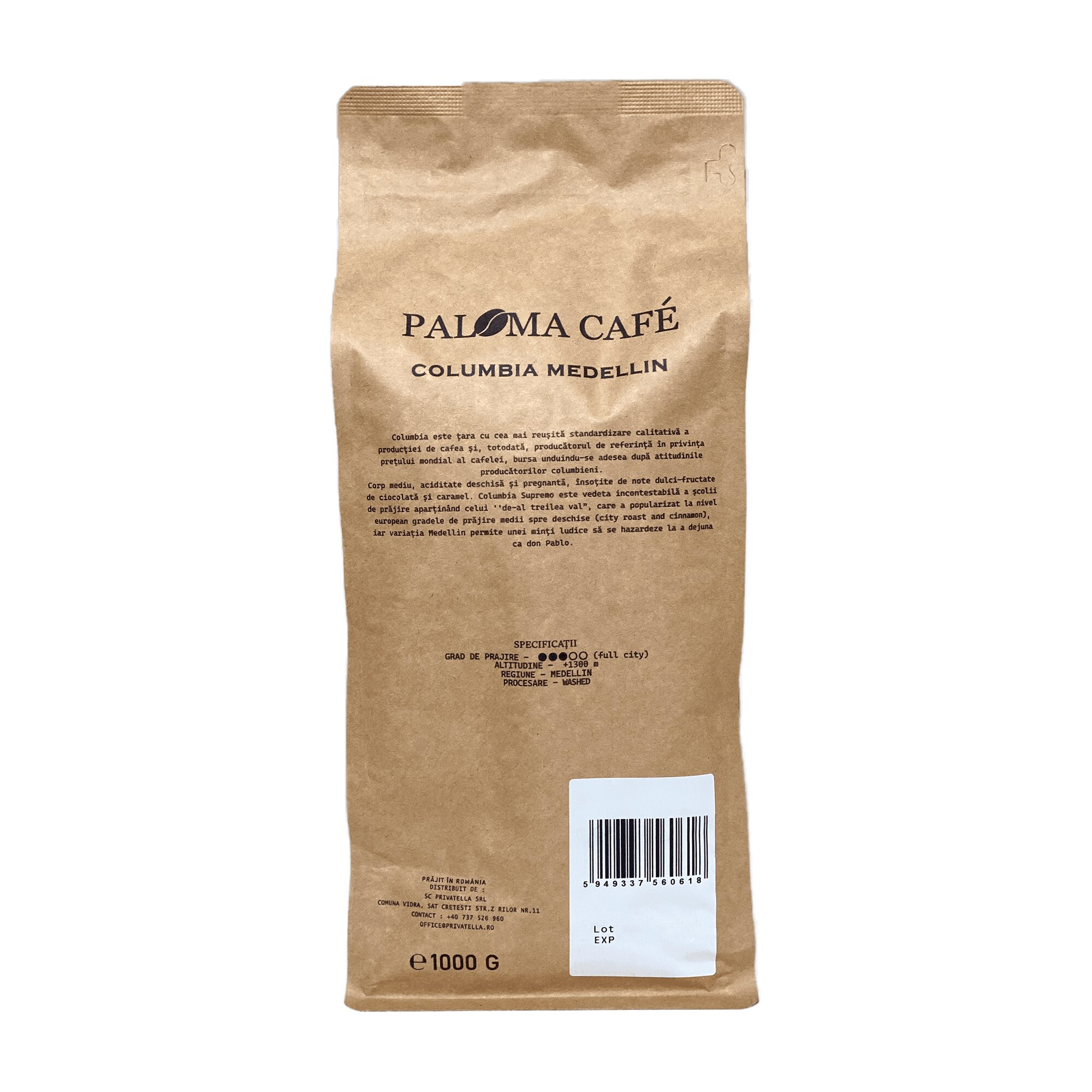 Cafea Boabe, Paloma Cafe Columbia Medellin, 1000 g - eMAG.ro