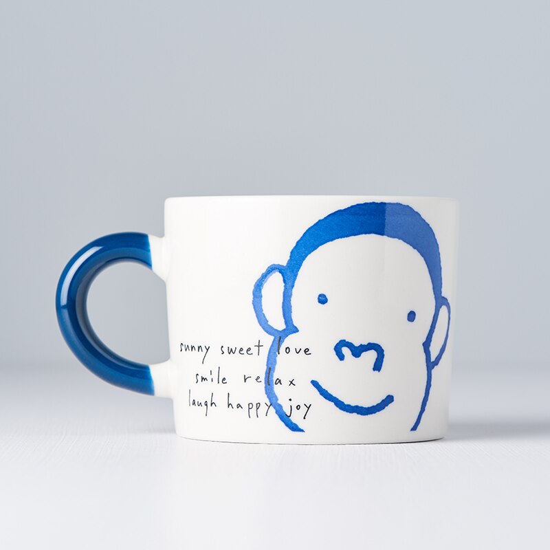 Cana pentru copii, MIJ, Imagine cu maimuta, Ceramica, 380 ml, Alb ...