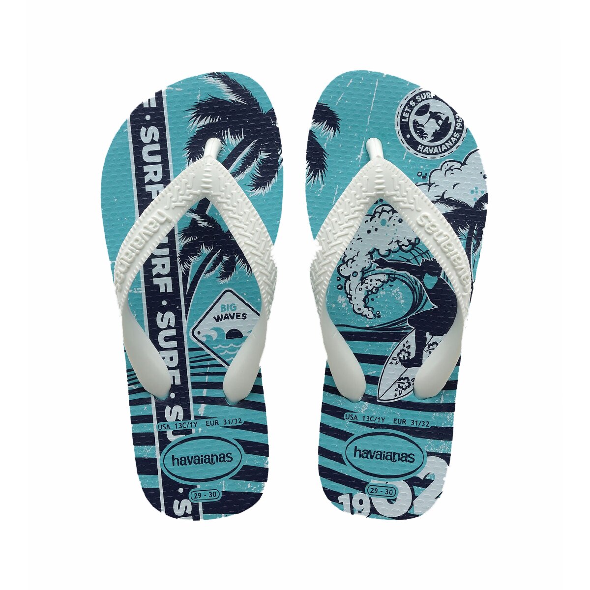 Slapi copii Havaianas, Cauciuc, Albastru, 31 - eMAG.ro