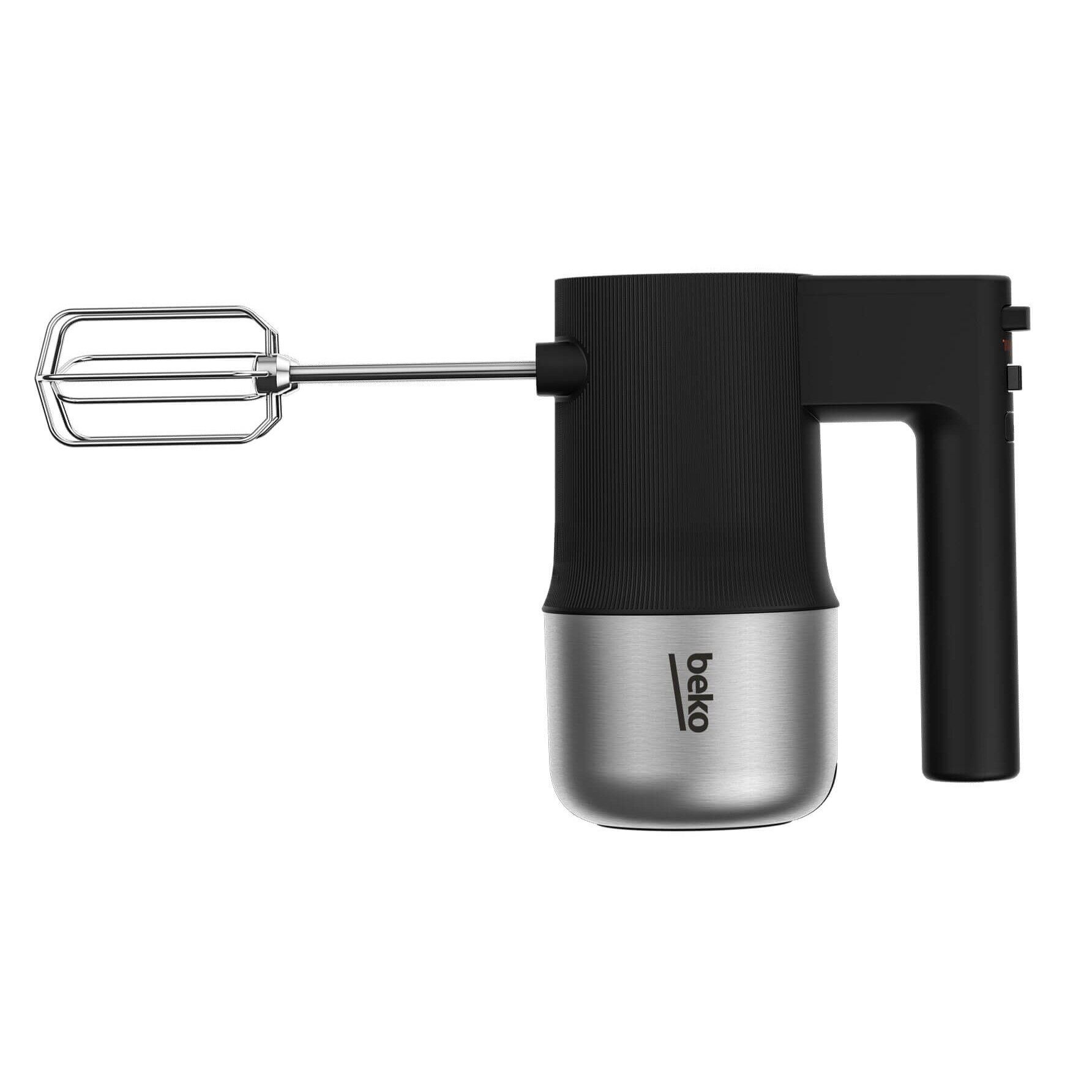 Mixer de mana BEKO HMM81504BX, 500W, 4 Trepte Viteza, Negru-Argintiu ...