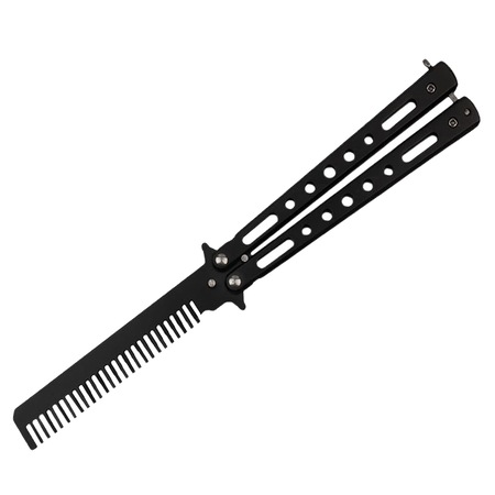 Briceag fluture IdeallStore tip pieptan, Black Comb, 22 cm, negru - eMAG.ro