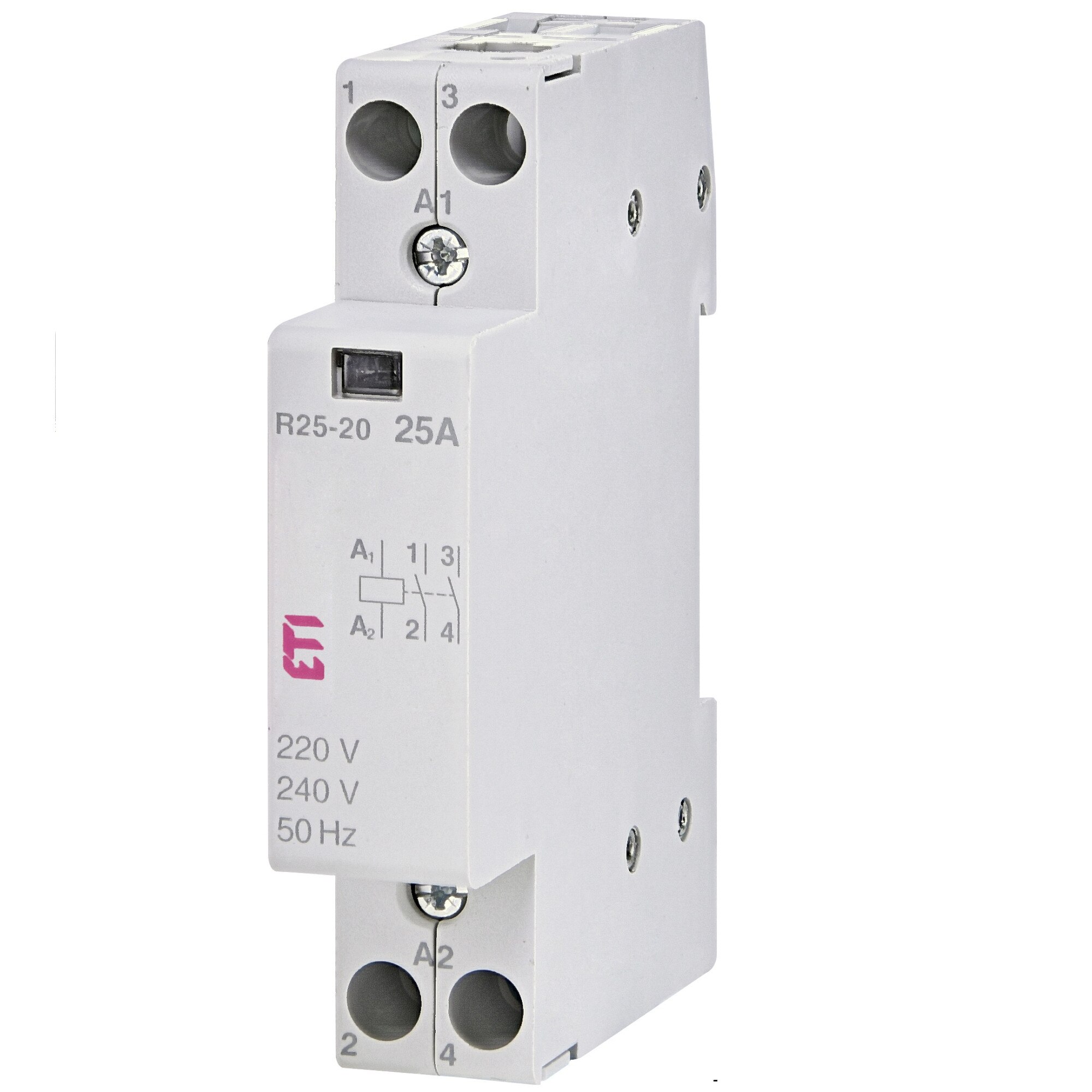 Contactor modular ETI R25-20A-230V 2 poli 1 modul - eMAG.ro
