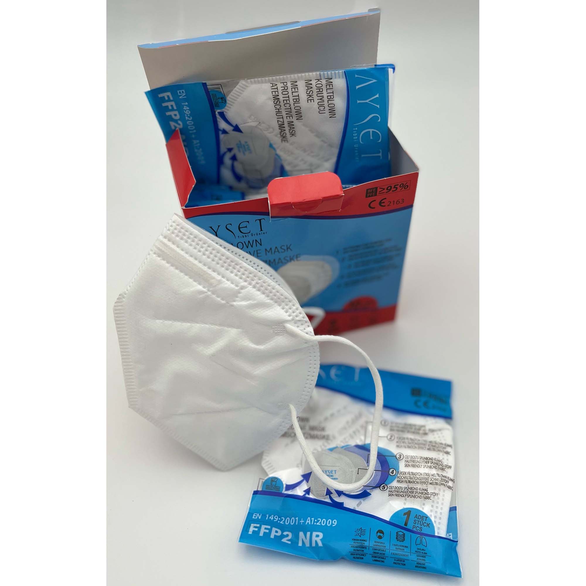 Set 10 bucati Masti FFP2, de protectie respiratorie, 5 straturi AYSET ...