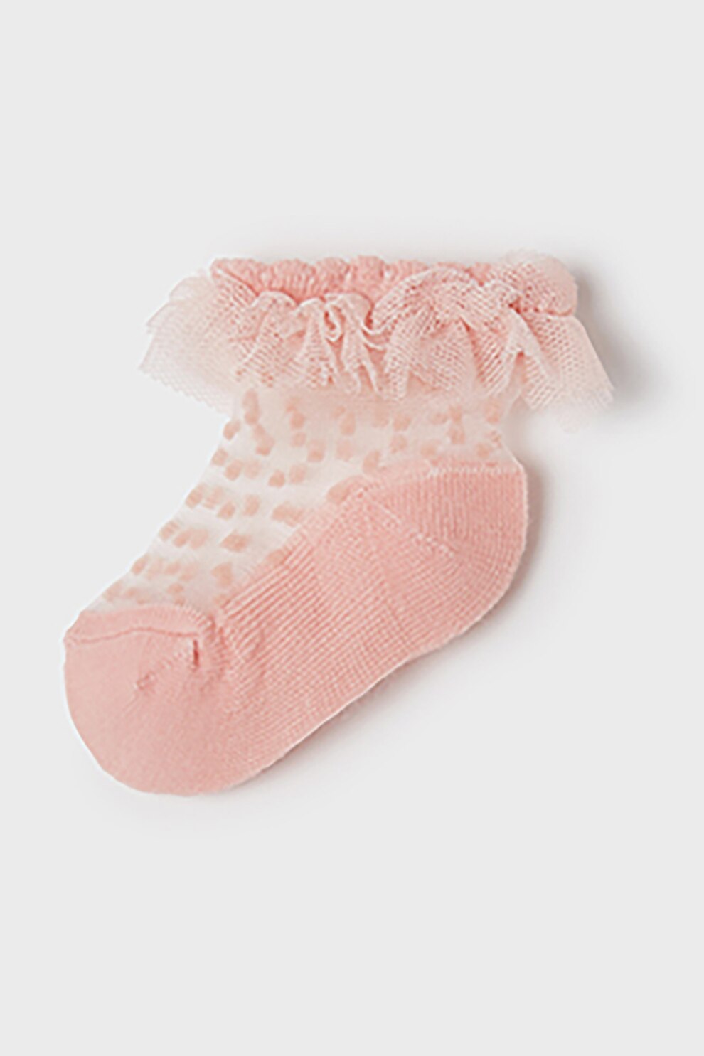 Mayoral, Sosete scurte cu garnituri de dantela, Roz somon, 80 CM - eMAG.ro