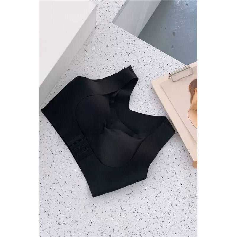 Bustiera sport de dama Black Slim, material fin, fara cusaturi, sustine ...