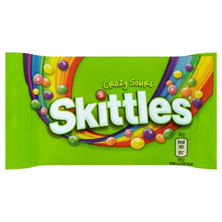 Skittles Crazy Sours savanyú gyümölcsízű cukordrazsé 38 g - eMAG.hu
