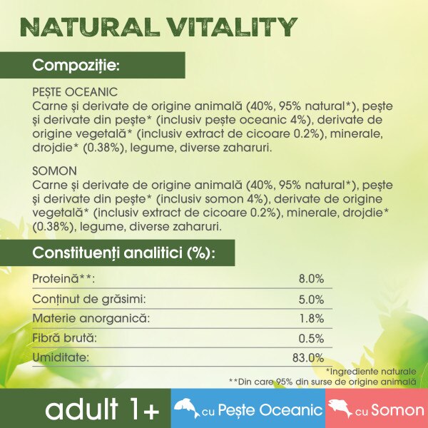 Hrana umeda pentru pisici Perfect Fit Natural Vitality, Peste oceanic ...