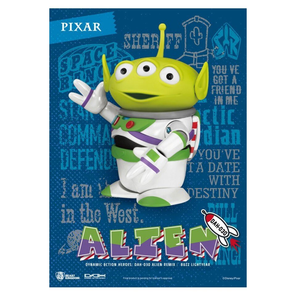 Toy Story Alien Remix Buzz Lightyear figura, 16 cm, Többszínű - eMAG.hu
