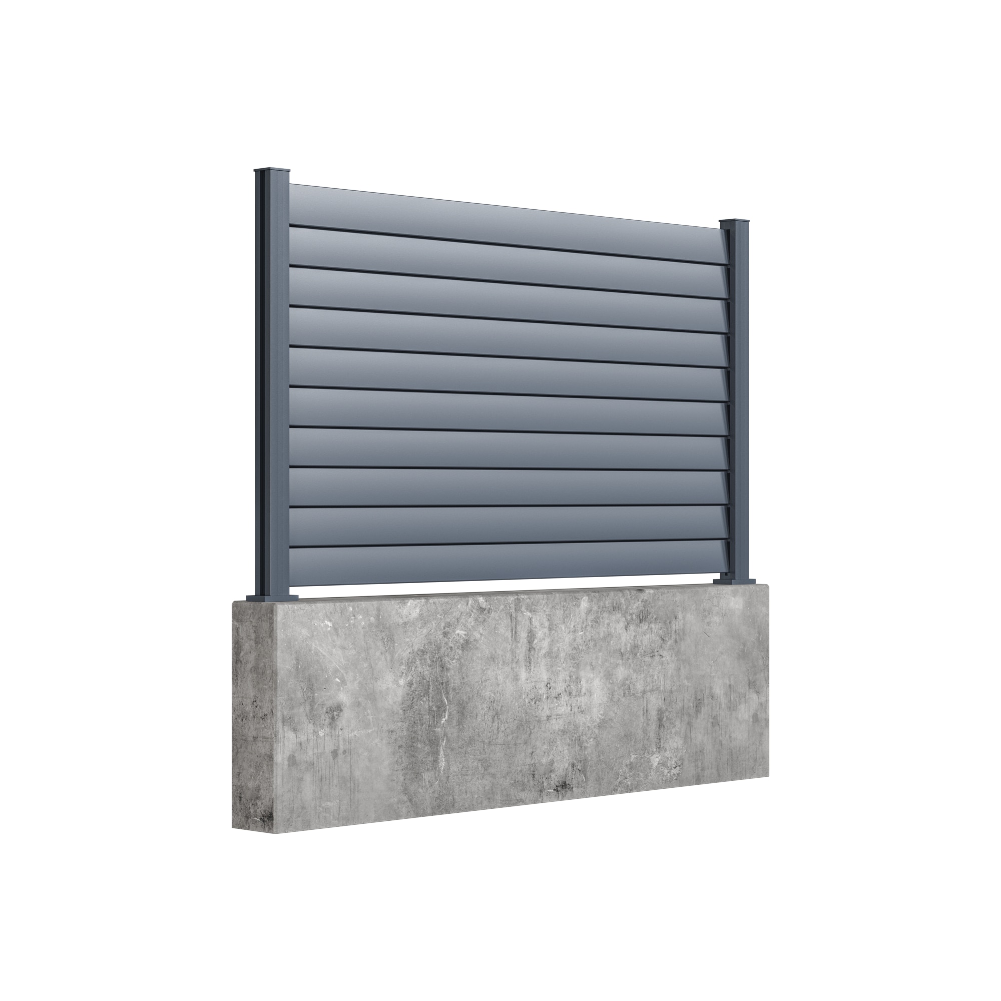 Panou gard mic, Todome, aluminiu 113, negru, 200 x 110 cm - eMAG.ro