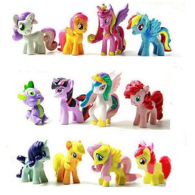 Set 12 figurine Poney Equestria Collection, Multicolor - eMAG.ro