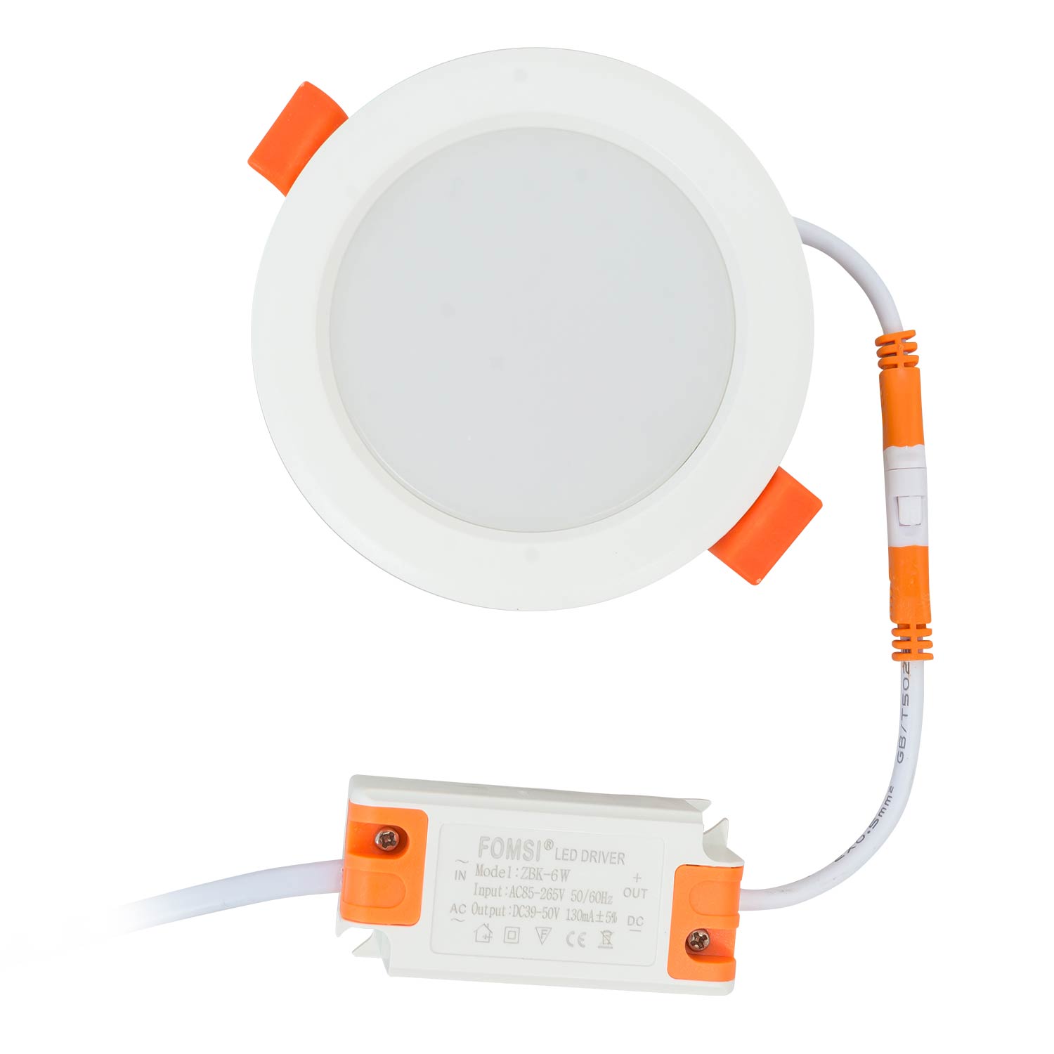 Spot led 6w incastrat rotund alb, Lumina Neutra, SMD, 610LM, Dimensiune ...