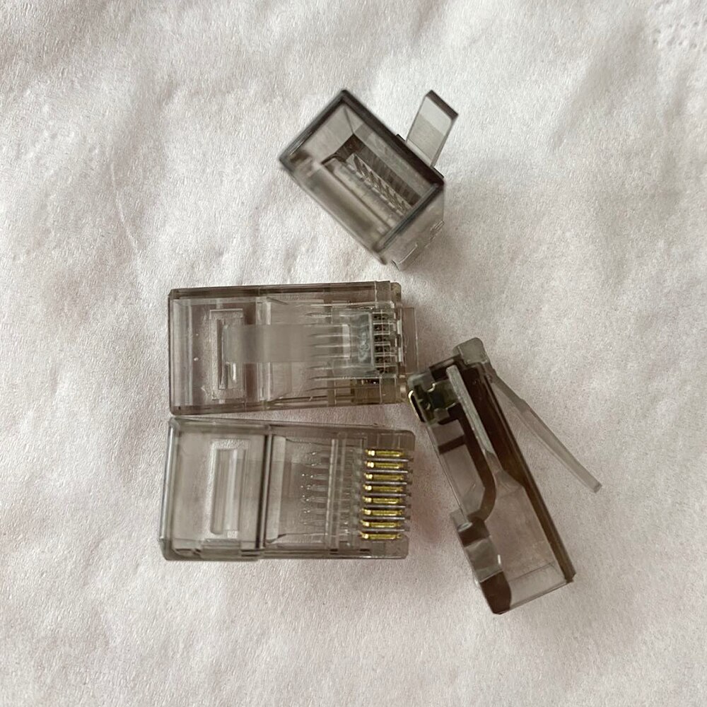 Set 100 x Mufa UTP RJ45, Cat 5e, Neecranat, 8P8C, Negru - eMAG.ro