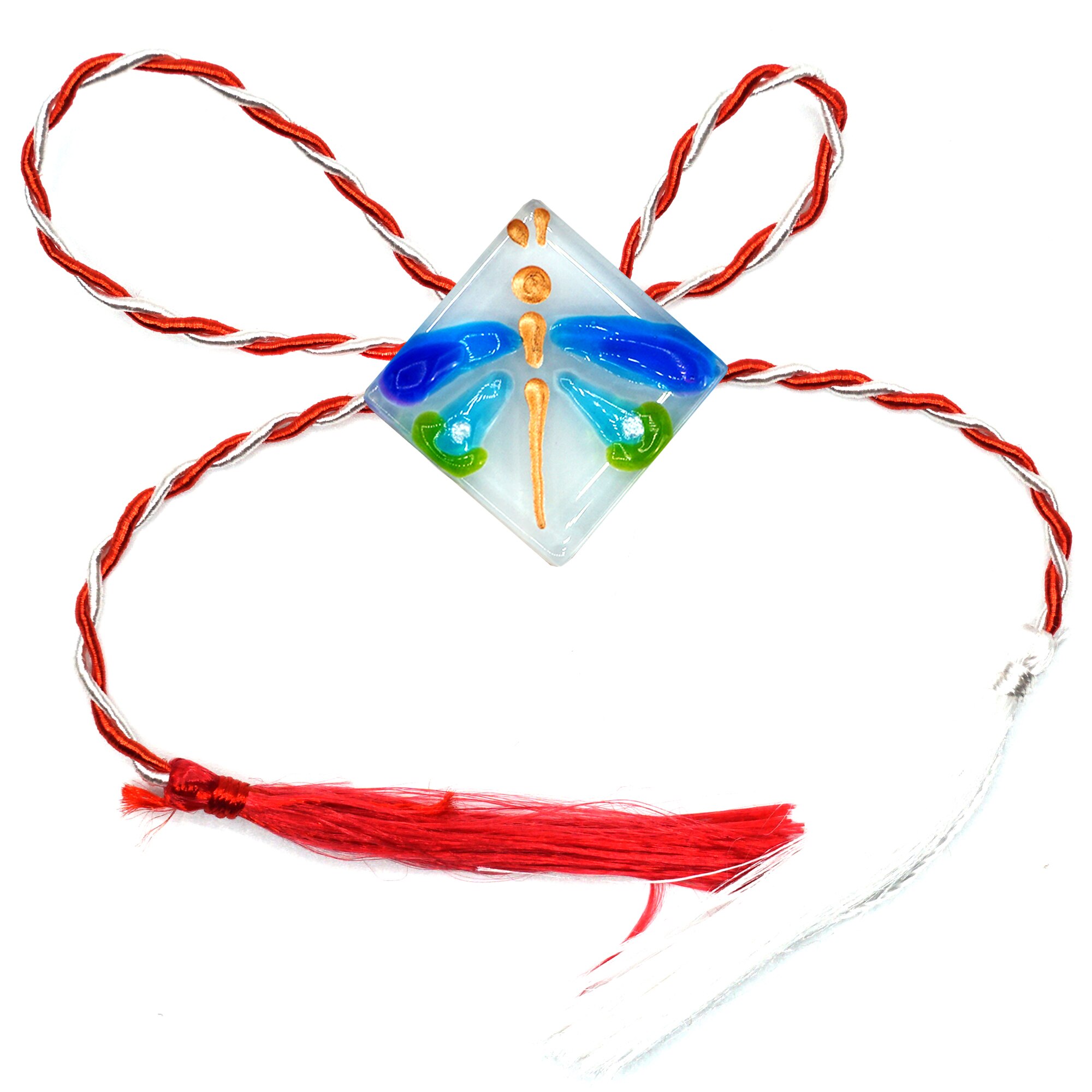Martisor brosa traditional handmade, pictat pe sticla, Regalo ...