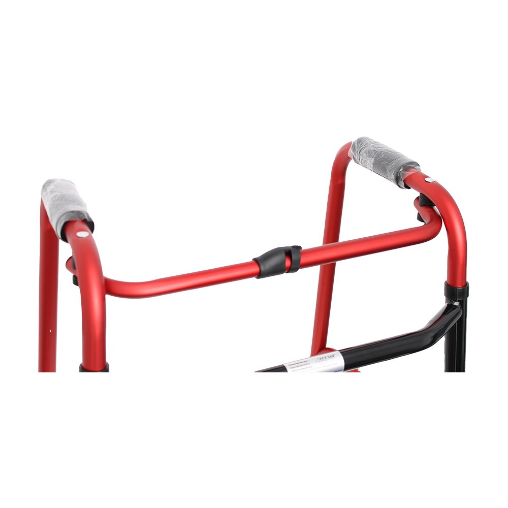 Алуминиева проходилка, сгъваема, регулируема на височина, червена - eMAG.bg