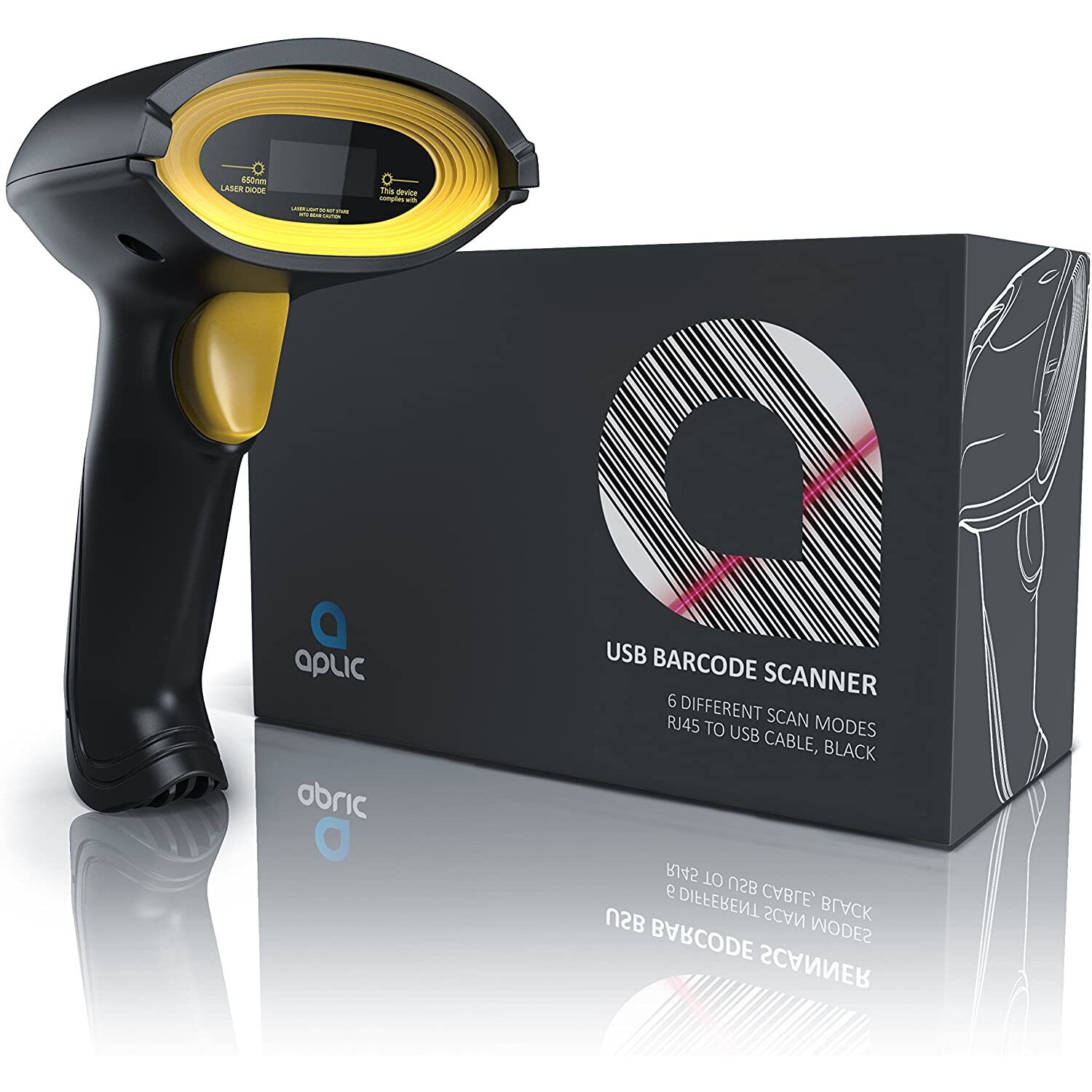 Cititor coduri de bare laser Aplic, 1D USB cu 6 moduri de scanare ...