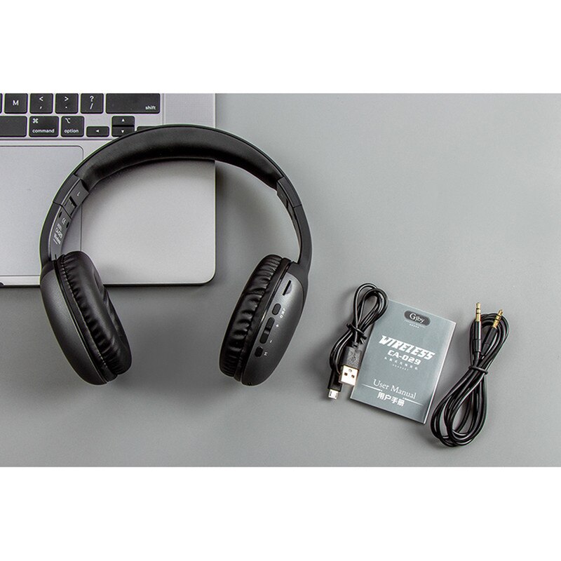 Аудио слушалки GJBY CA-029, Безжични, Over the ear, Bluetooth, Черен - eMAG.bg