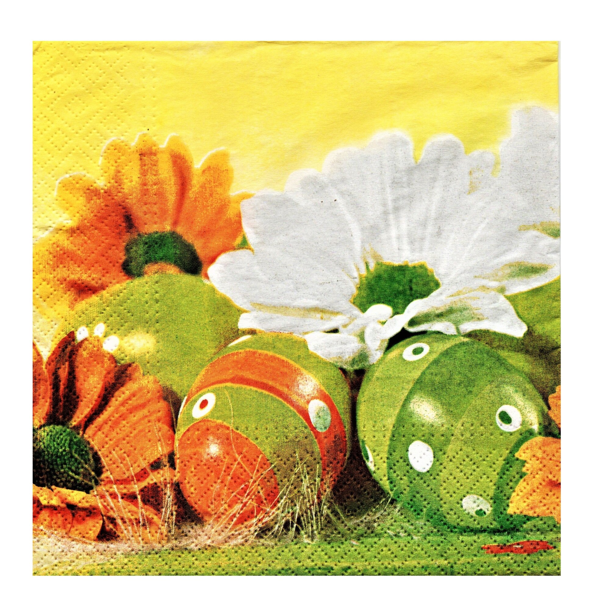 Pachet Servetele pentru Masa de Paste 20 buc Oua si Flori Albe - eMAG.ro