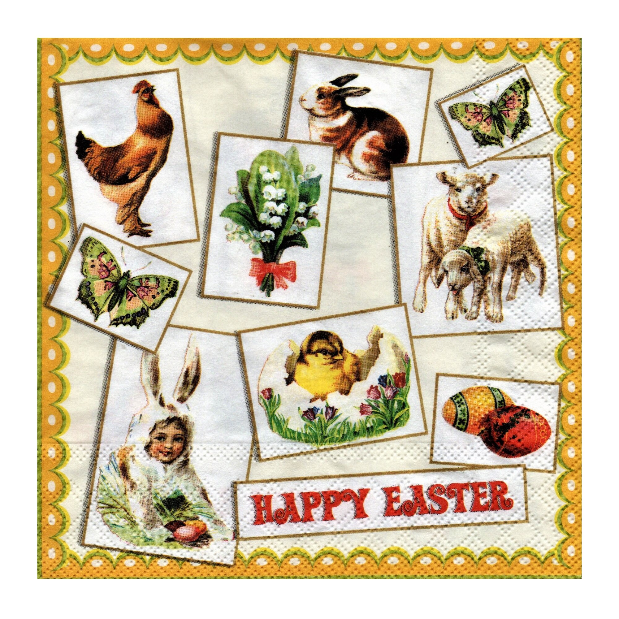 Pachet Servetele pentru Masa de Paste 20 buc Colaj Happy Easter - eMAG.ro
