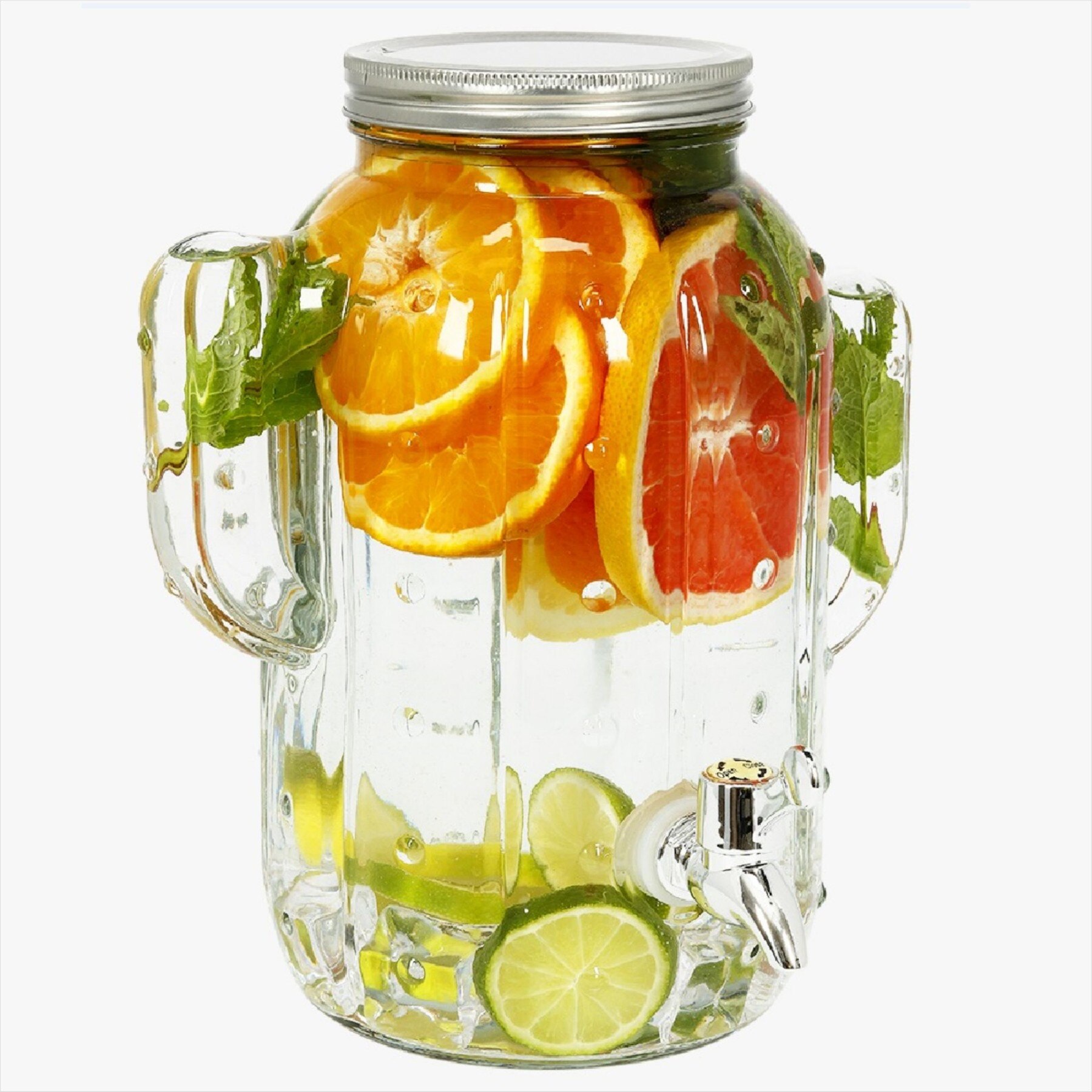Recipient din Sticla pentru Limonada, Cactus, 4l - eMAG.ro