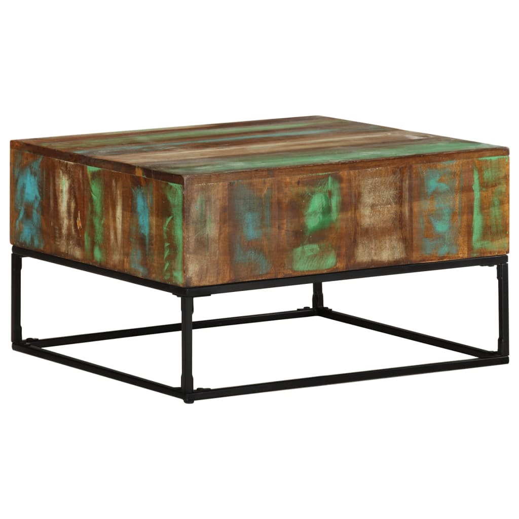 Masuta de cafea vidaXL, 68x68x41 cm, lemn masiv reciclat, 14.5 kg ...