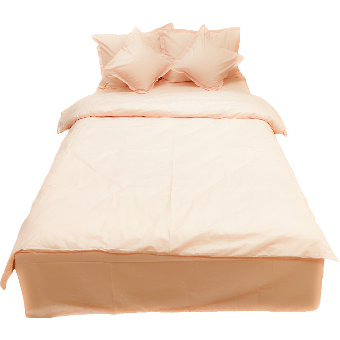 Cearceaf roz pudra 210x240cm, pat dublu, pentru saltea de 160cm ...