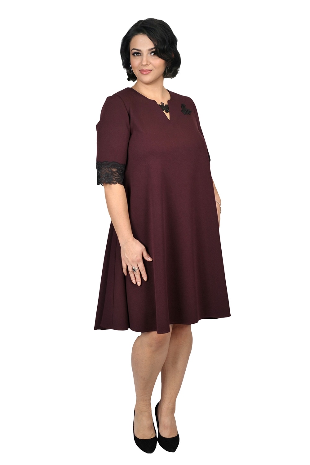 Rochie Tanya, mov, inchis, 54 - eMAG.ro