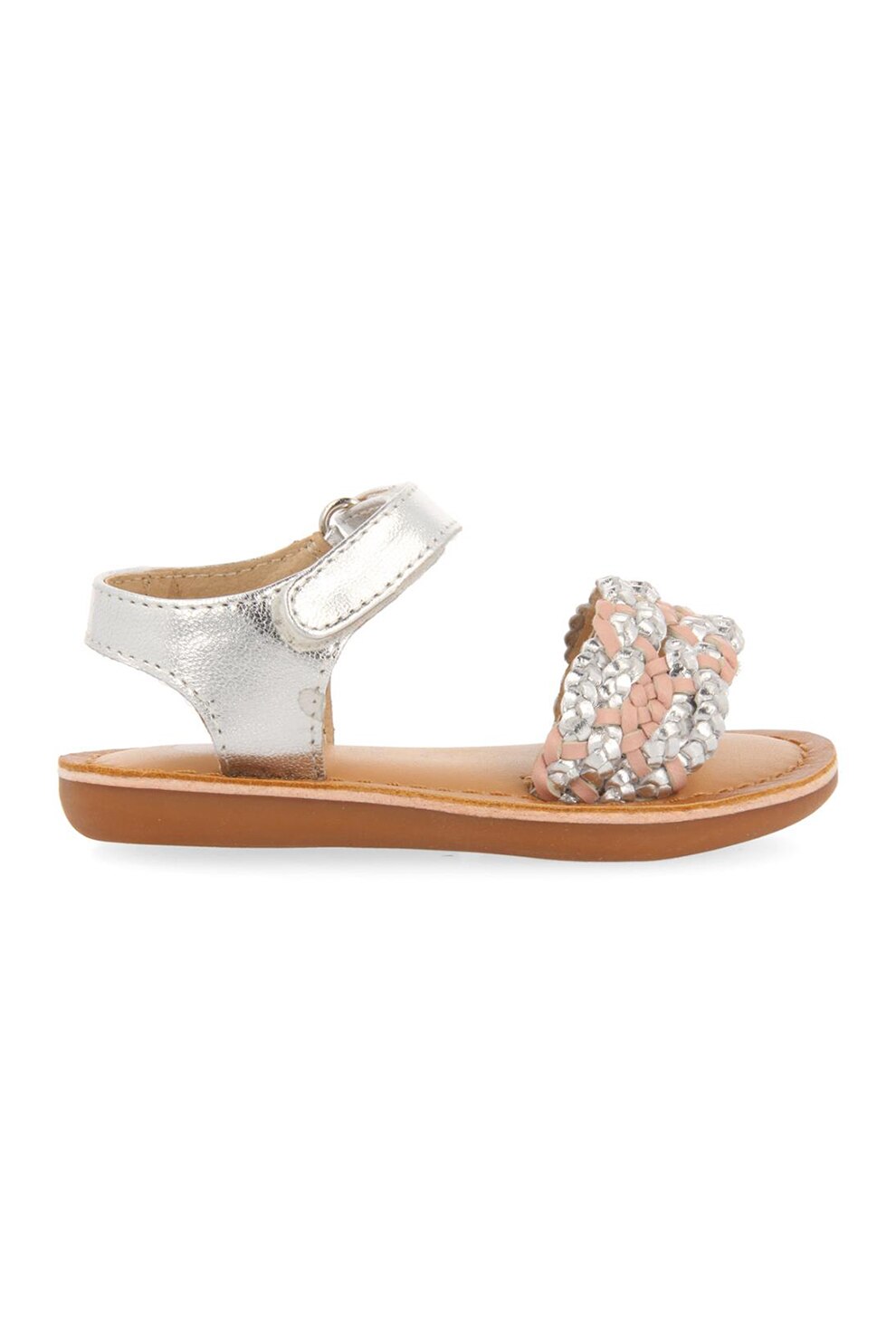 Gioseppo, Sandale de piele cu velcro Vaglia, Argintiu, 20 EU - eMAG.ro