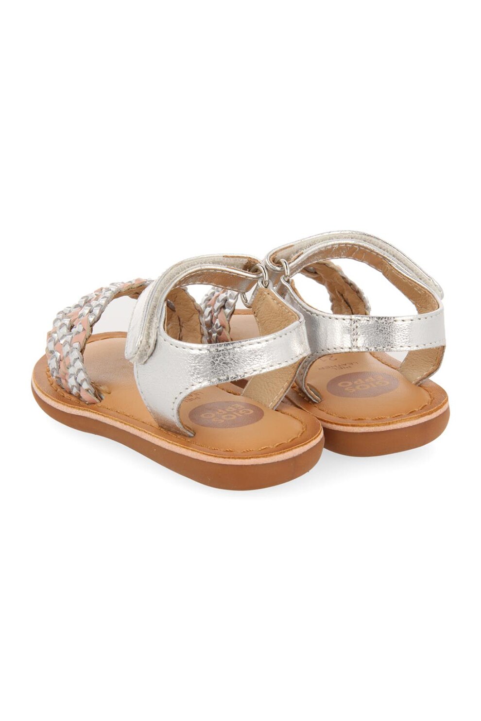 Gioseppo, Sandale de piele cu velcro Vaglia, Argintiu, 20 EU - eMAG.ro