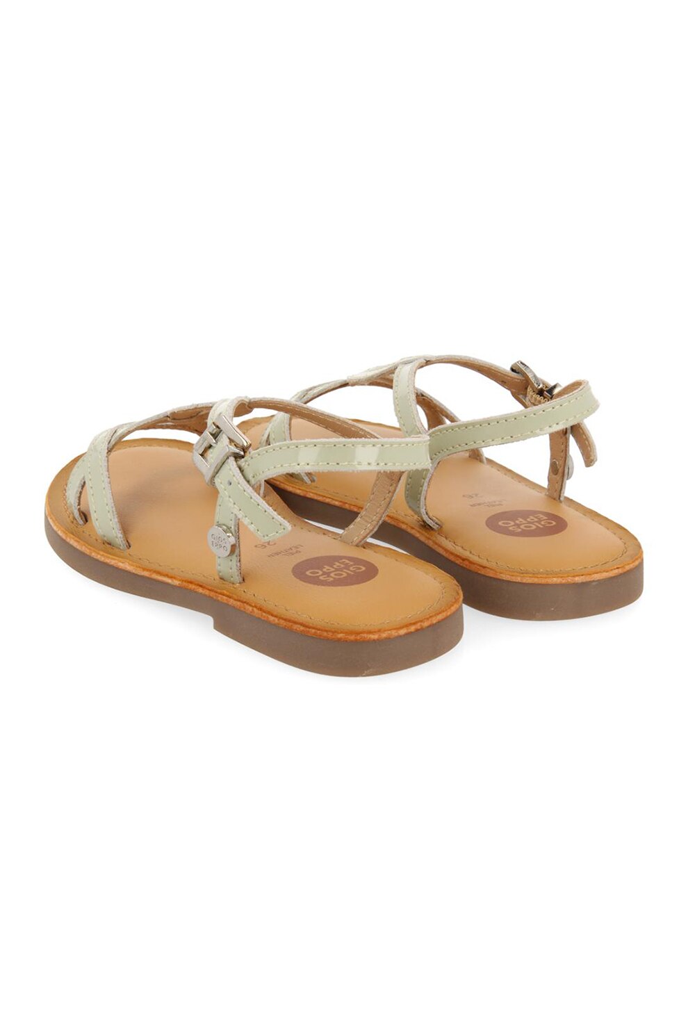 Gioseppo, Sandale din piele cu barete incrucisate Slivno, Verde menta ...