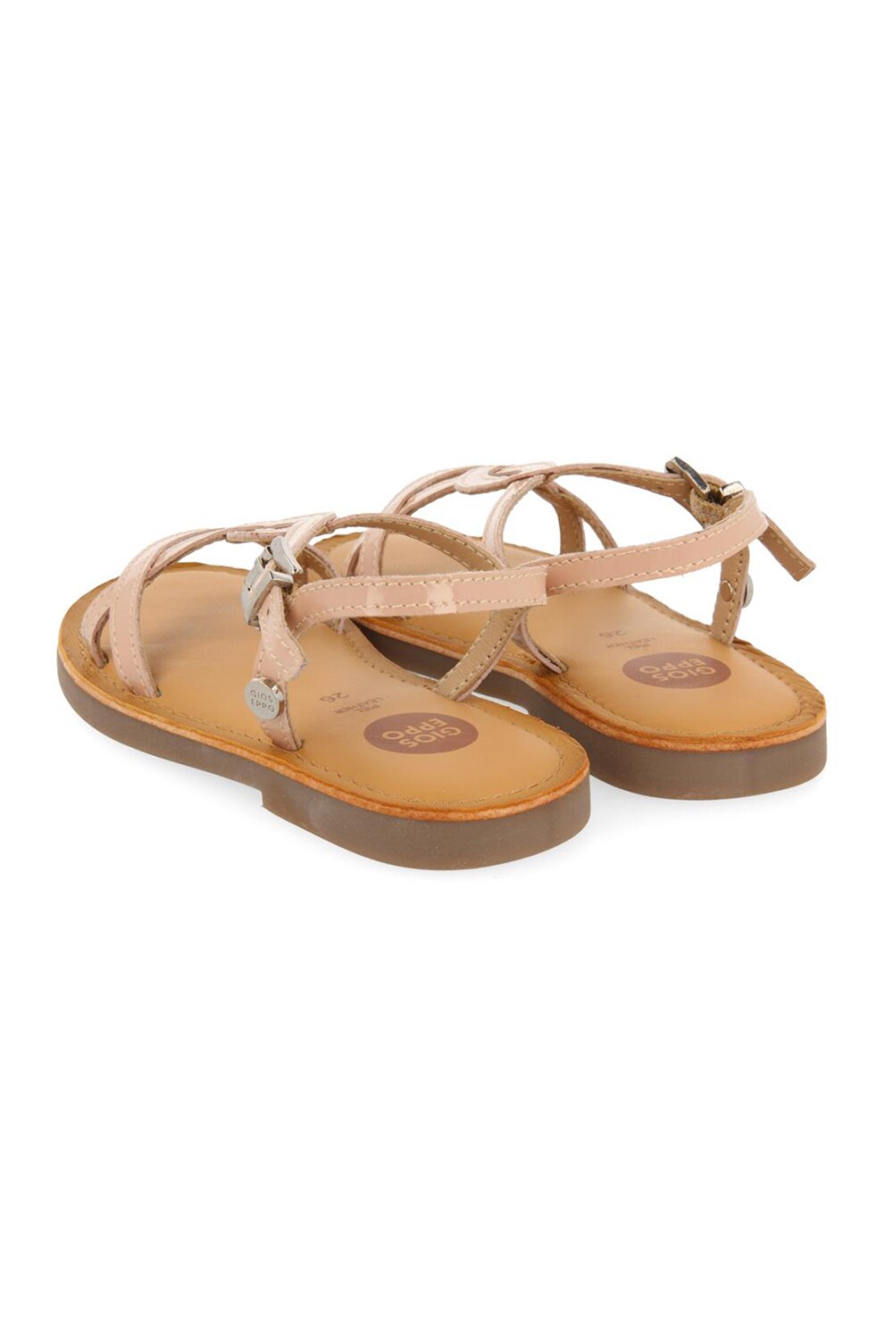 Gioseppo, Sandale din piele cu barete incrucisate Slivno, Roz prafuit ...