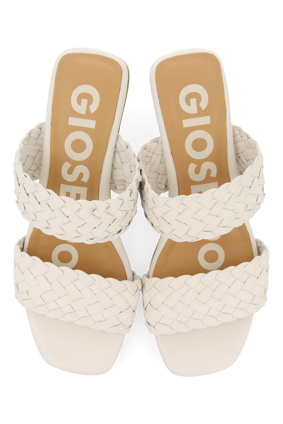 Gioseppo, Papuci din piele cu toc inalt Pirie, Alb prafuit, 37 - eMAG.ro