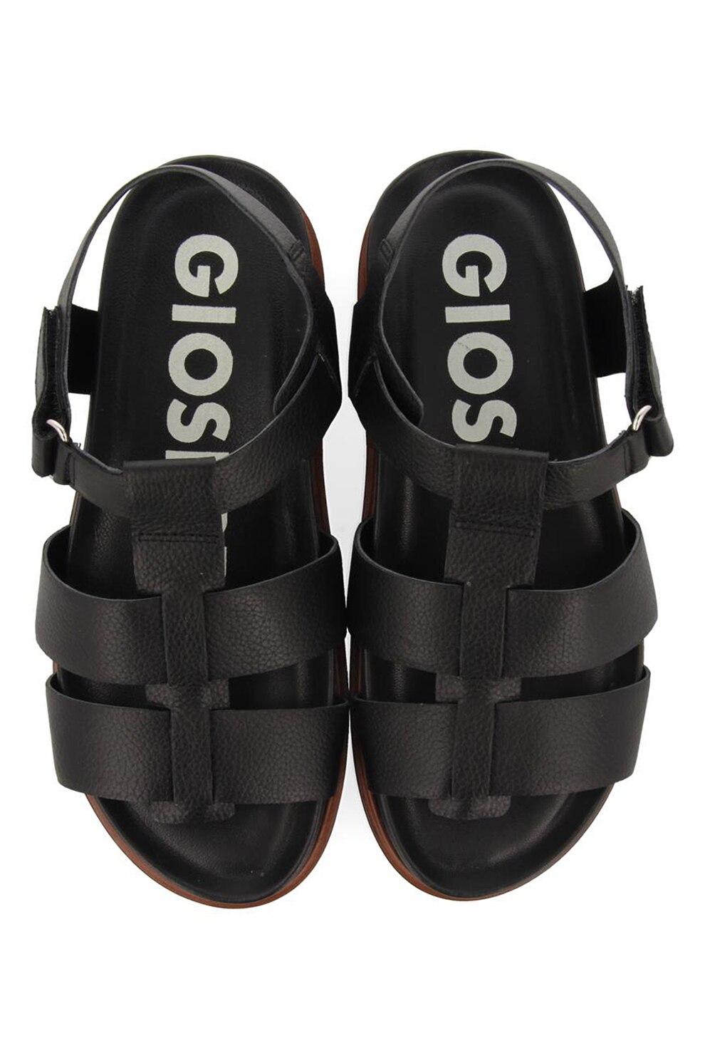 Gioseppo, Sandale din piele cu inchidere velcro Florien, Negru, 41 ...