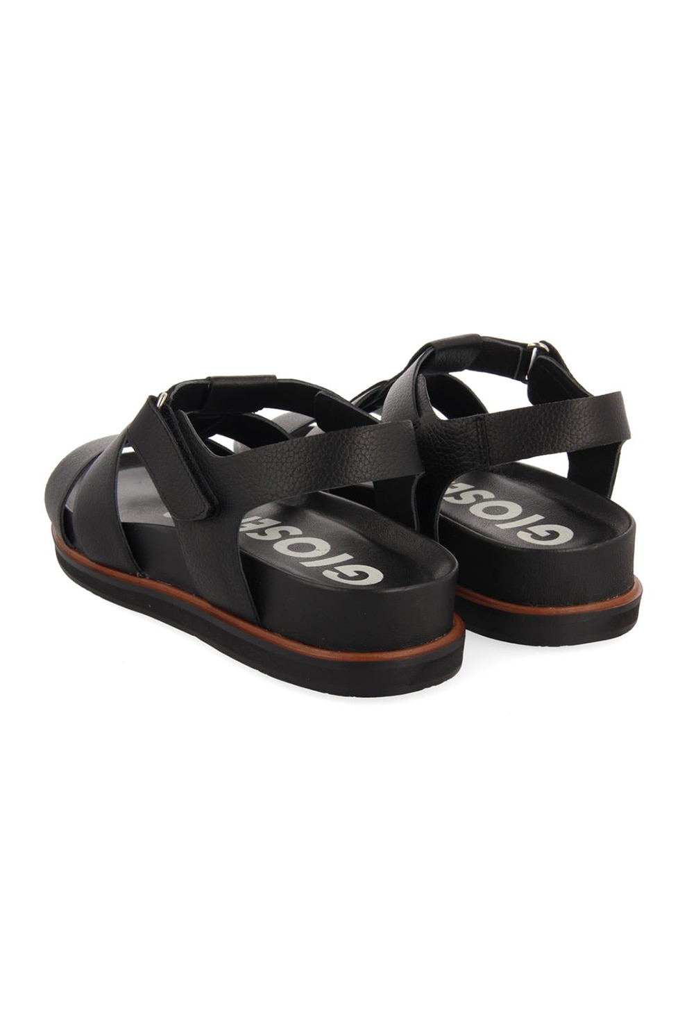 Gioseppo, Sandale din piele cu inchidere velcro Florien, Negru, 41 ...